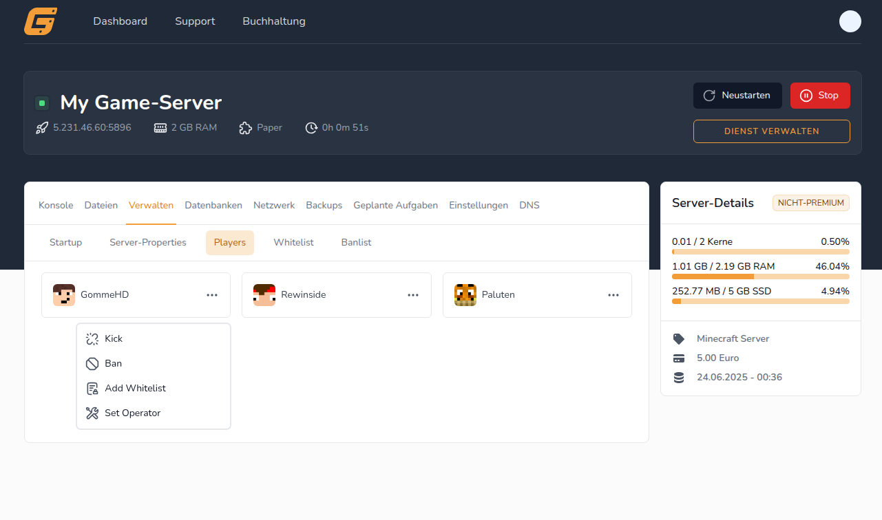 gameserver.gratis - Kostenlose Minecraft Server